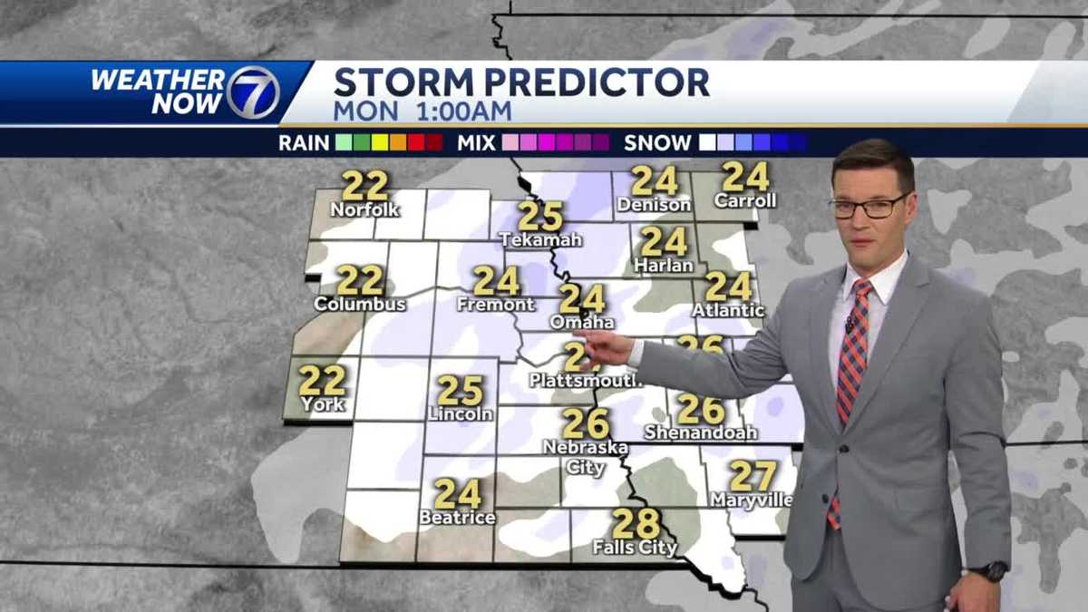 Chilly Sunday, chance for light snow Sunday night