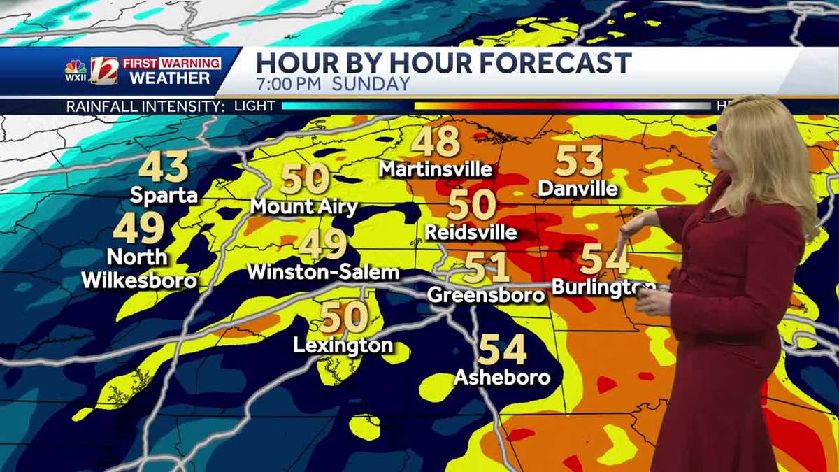 Powerful storm brings rain, severe risk to North Carolina Sunday
