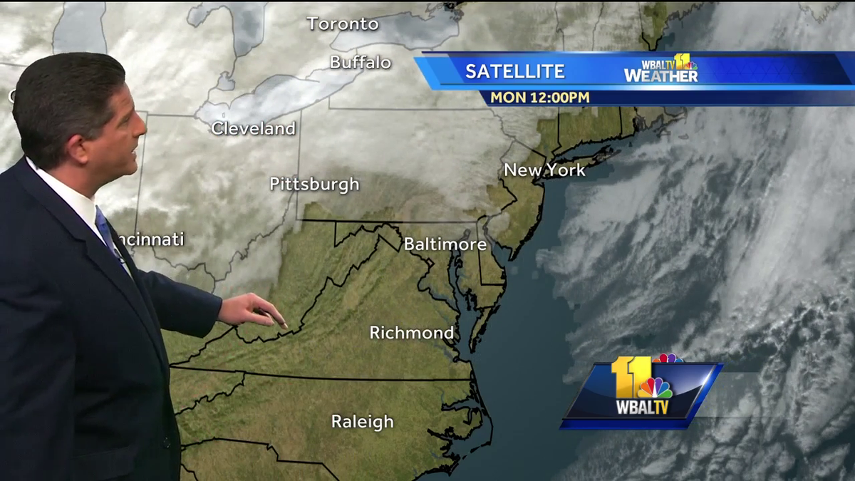 Chilly Monday with temps in high 40s