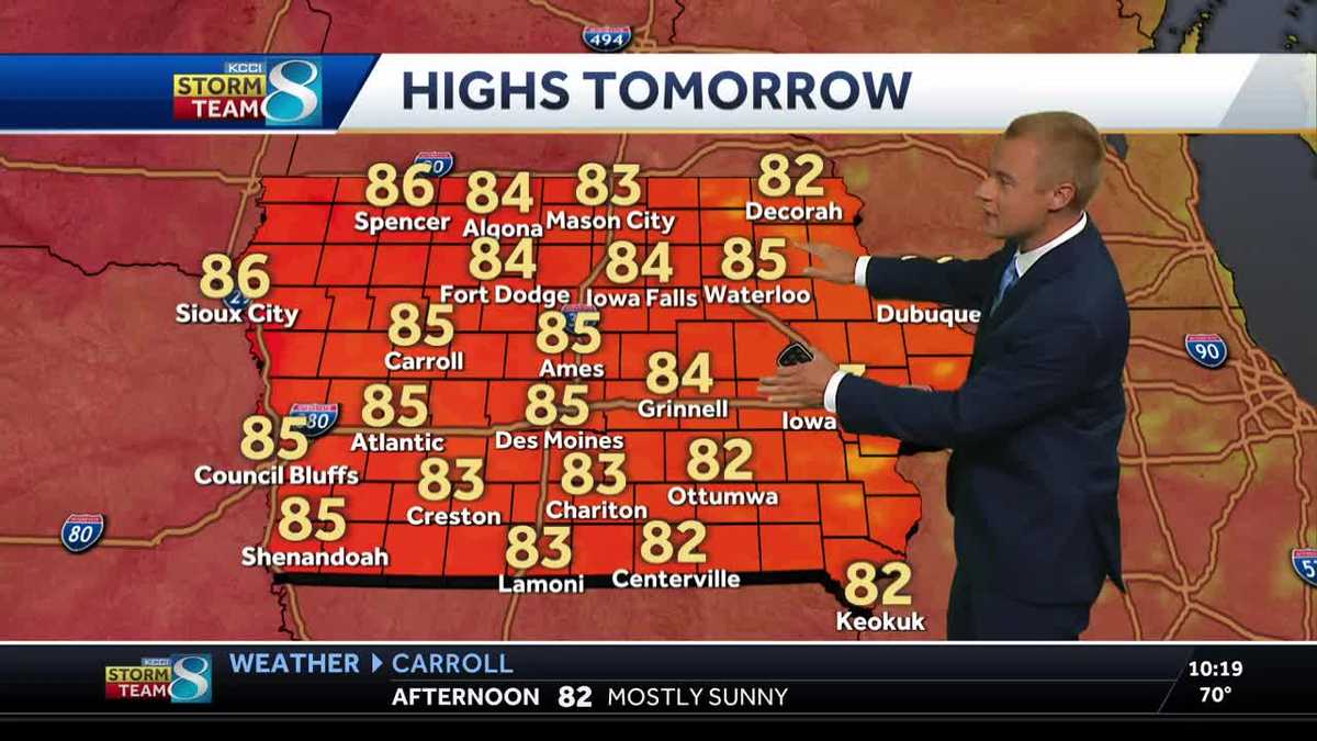 Iowa weather: Rain chances return ahead of a hot weekend