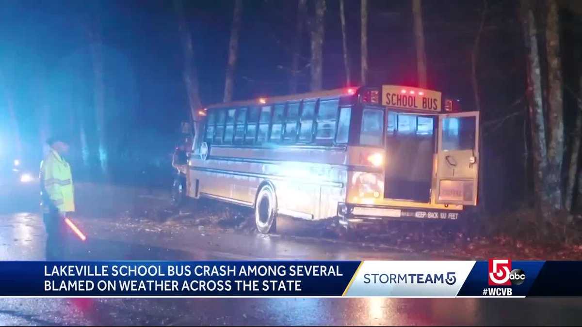 Bus crash among several blamed on weather