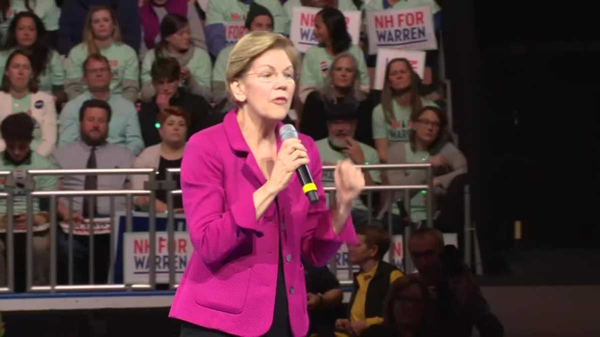 Sen. Elizabeth Warren speaks at McIntyre-Shaheen 100 club event