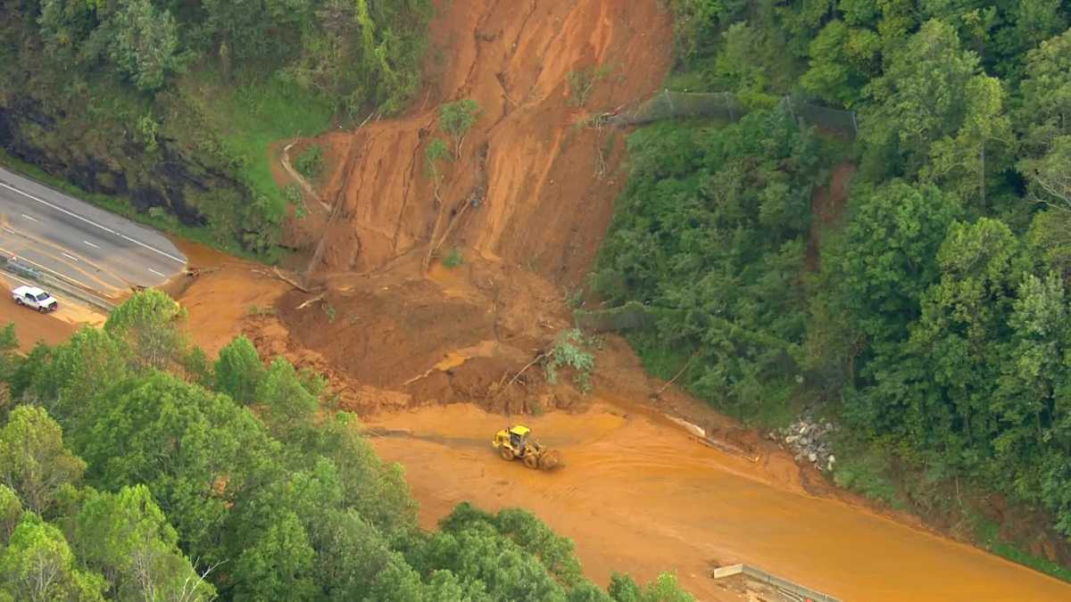 Aerial video of Helene damage in SC, NC