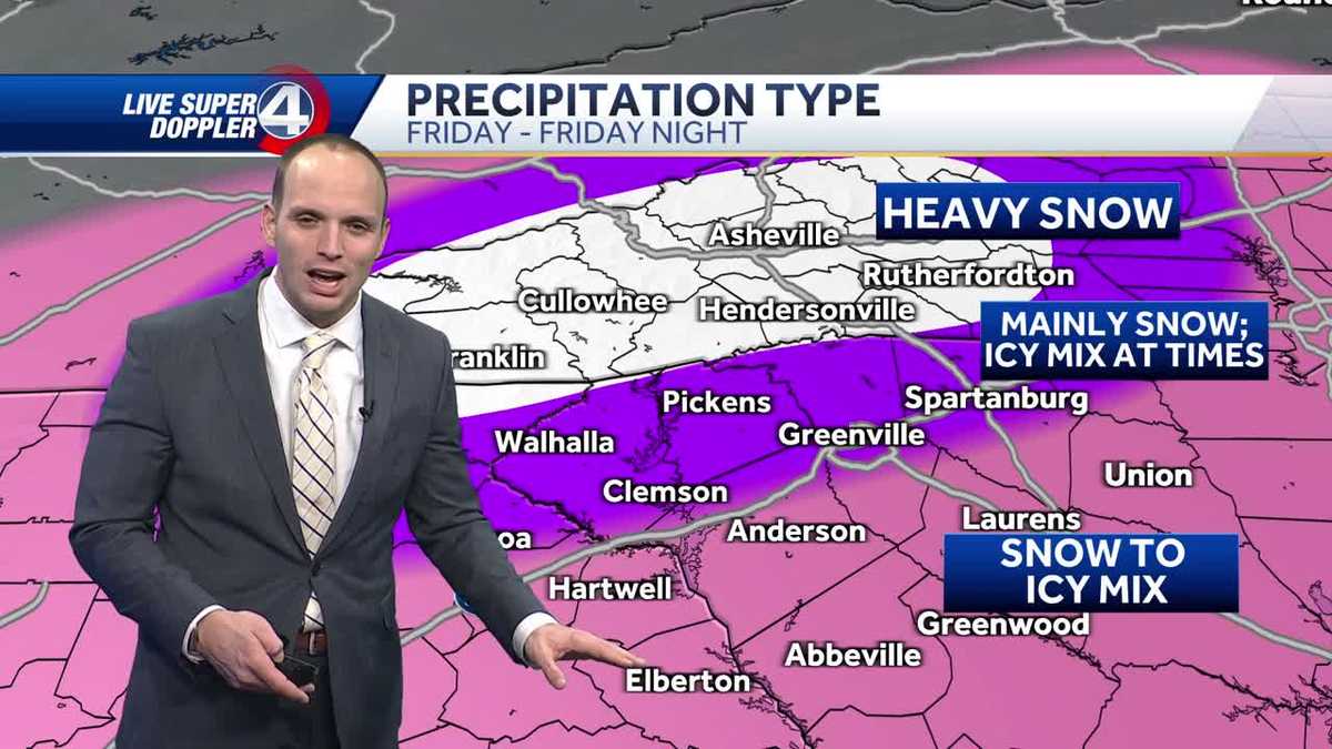 South Carolina: Winter storm promises snow, ice
