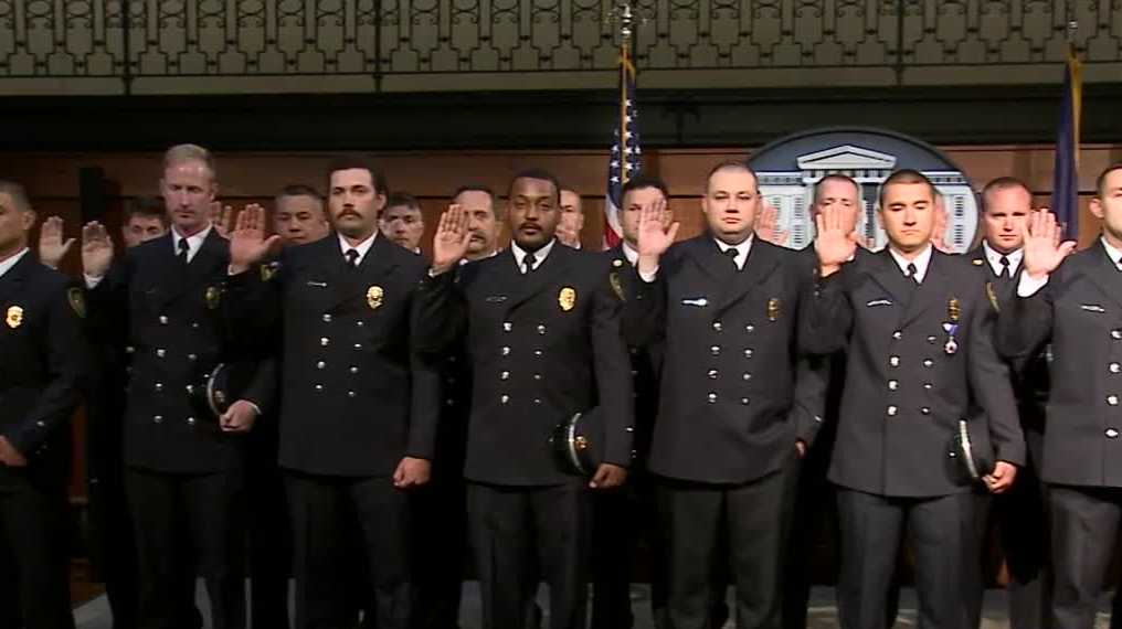 LFD promotes 22 firefighters for outstanding service to community