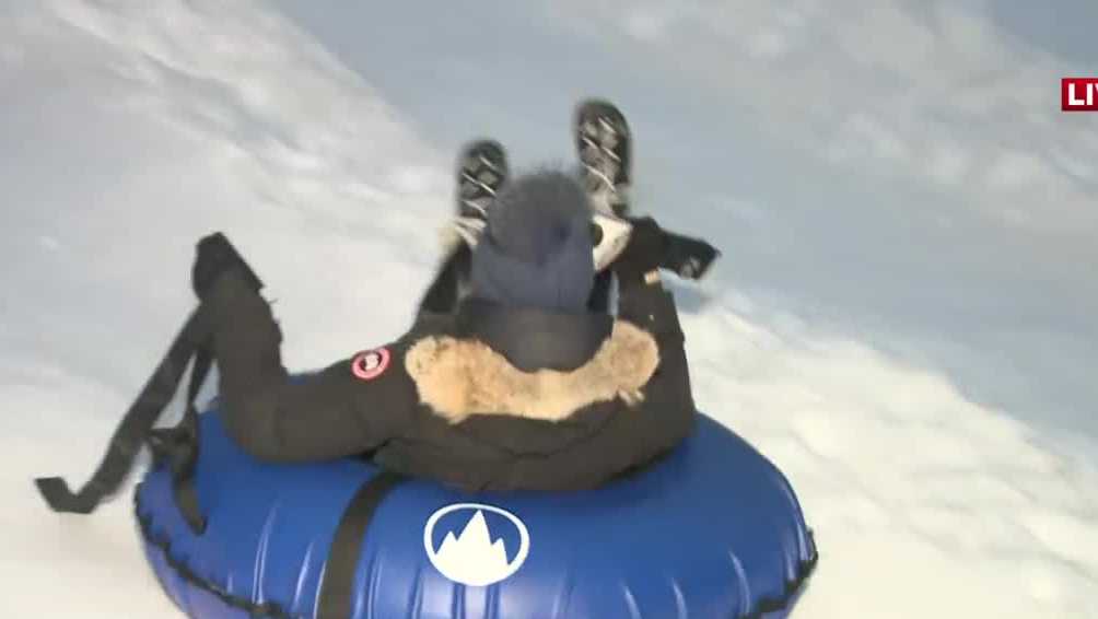 WMUR reporter checks out sledding at Ice Castles