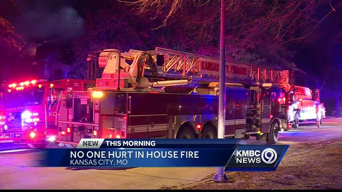KC firefighters battle house fire early Tuesday on city's northeast side