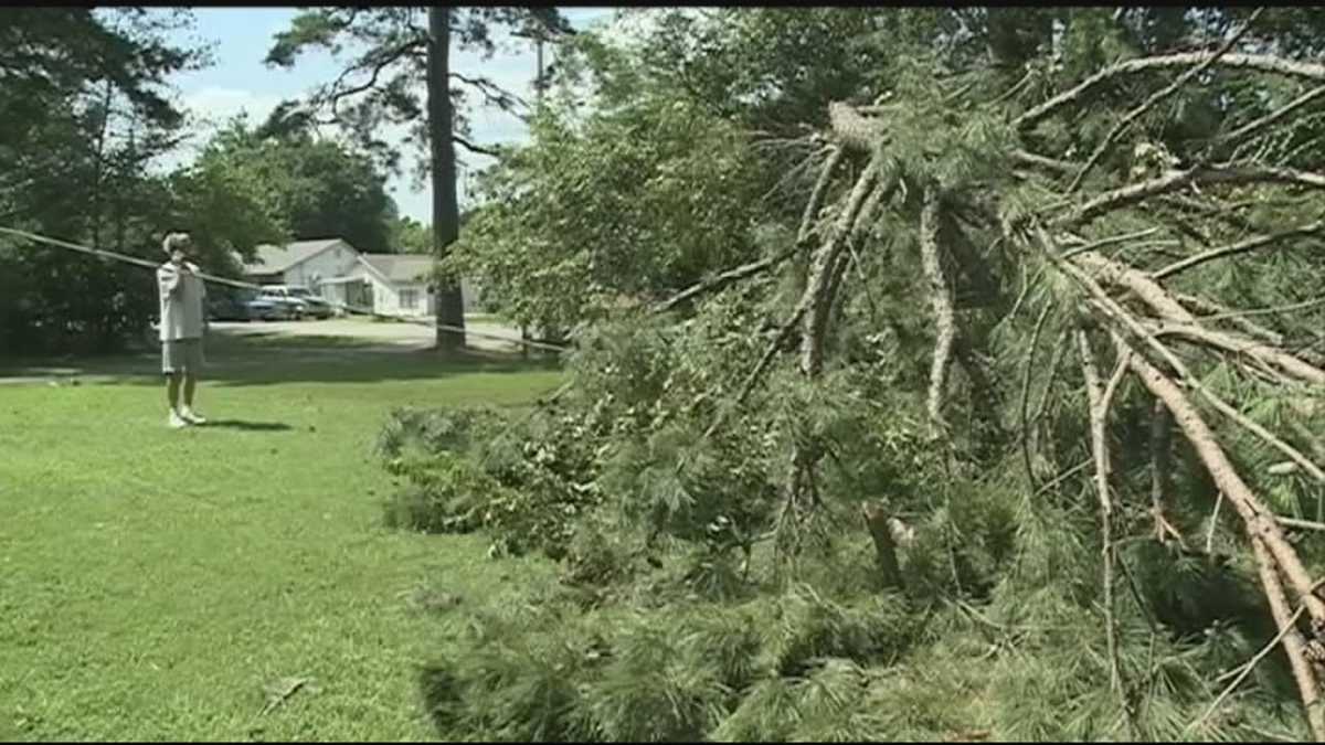 Power line down in family's yard for several days