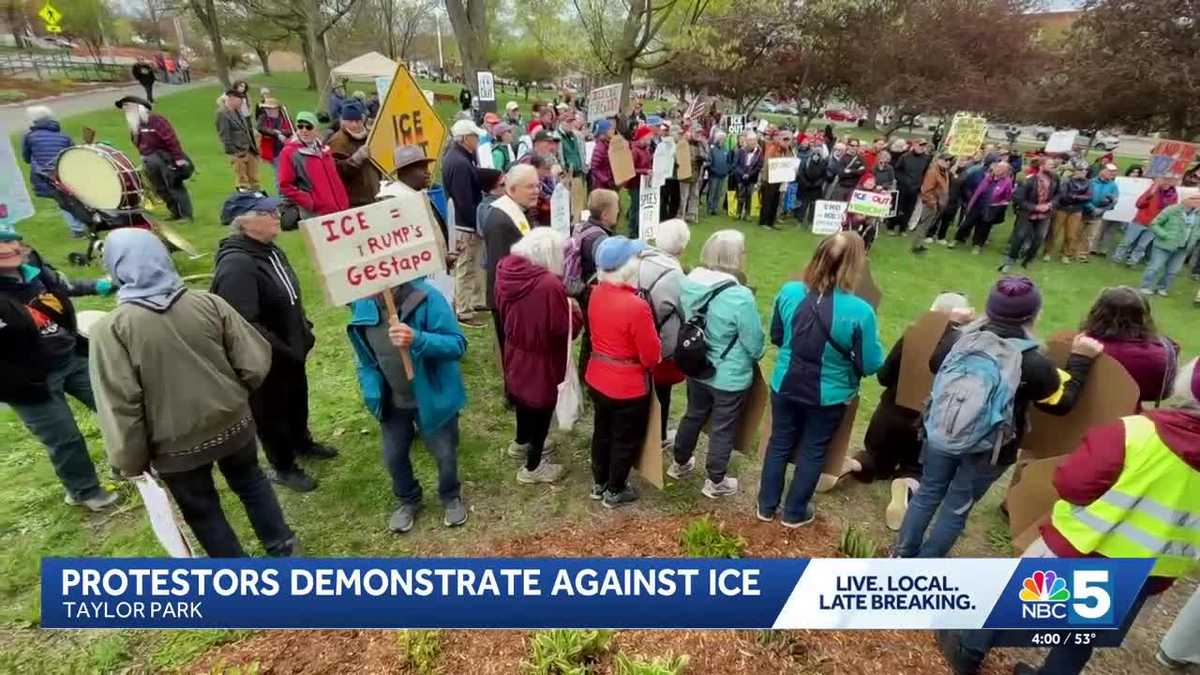 Hundreds gather for protest in St. Albans against federal immigration ...