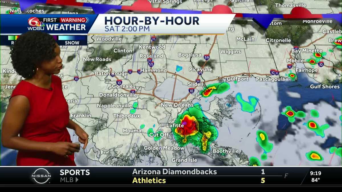 Hot and Humid Saturday with Spotty Storms Possible