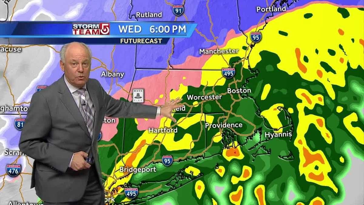 Video: Snow, icy mix makes for messy Wednesday