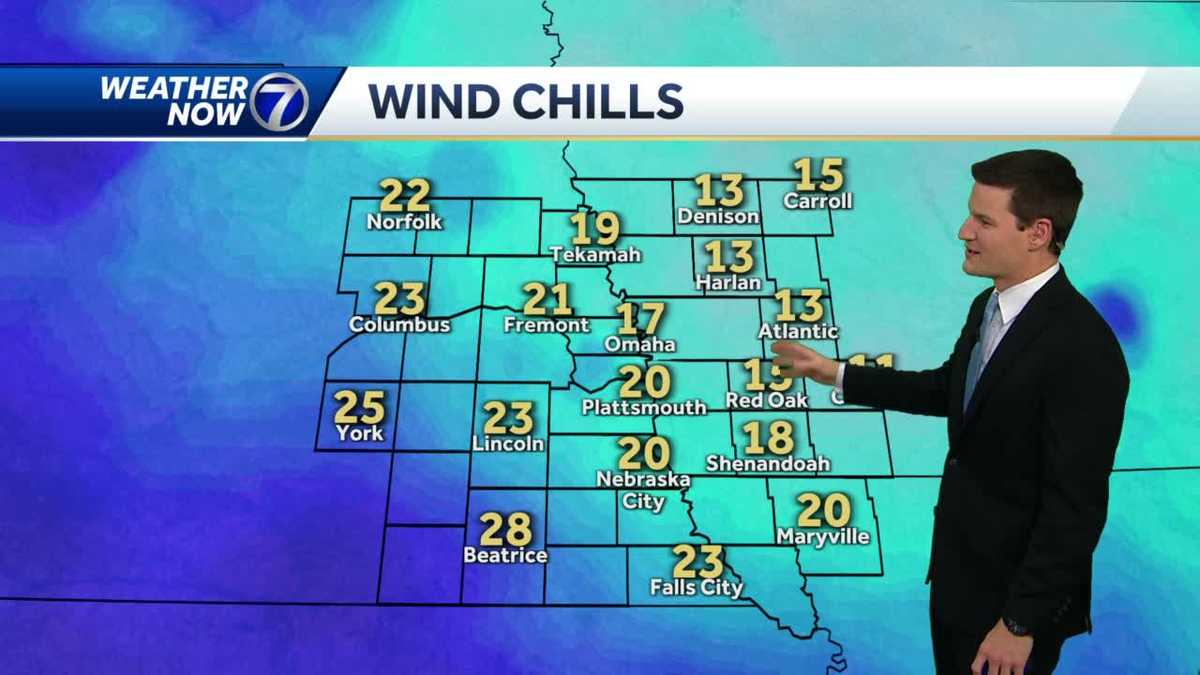 Chilly evening, becoming breezy Sunday