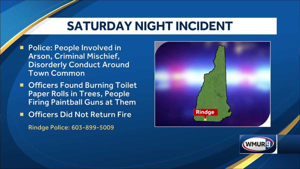 Paintball guns fired at Rindge police after arson, criminal mischief ...