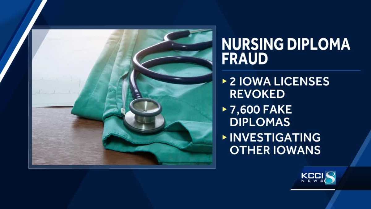 2 Iowa nursing licenses revoked in connection to fake diploma scheme