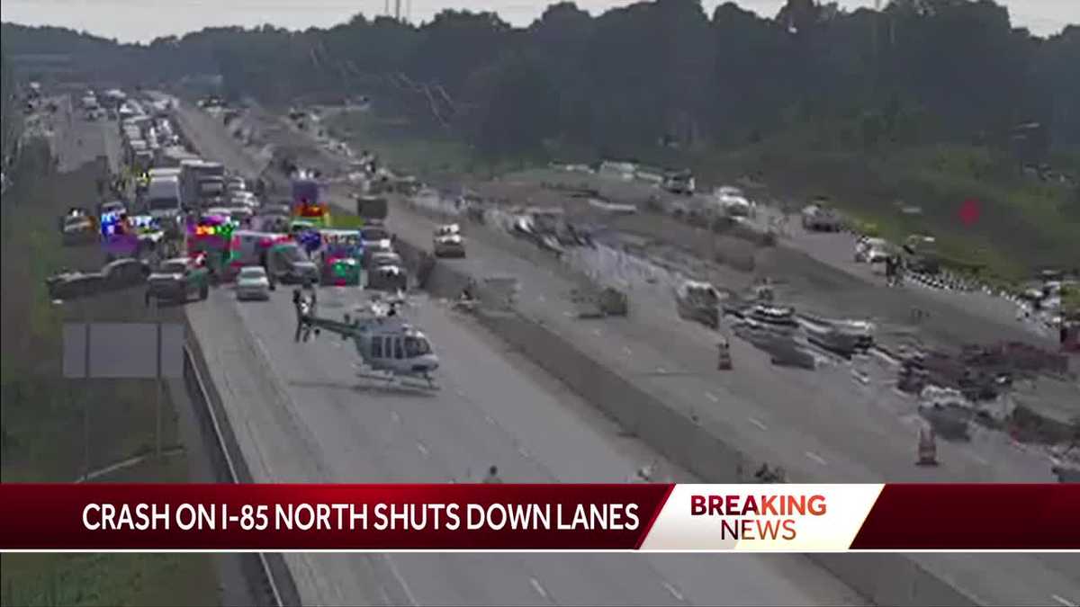 SC : One hurt in crash on I-85 troopers say