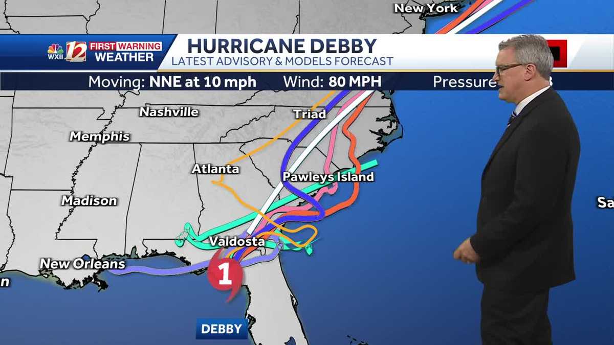 WATCH: Hurricane Debby hits Florida, heavy rain spreads over Southeast