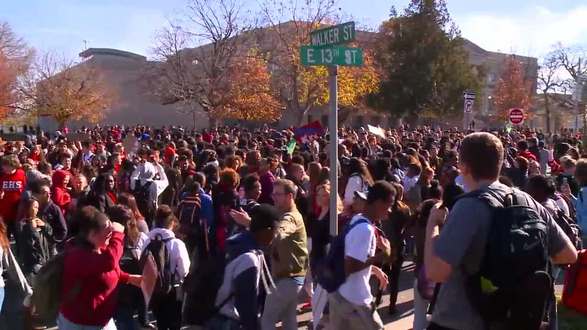 RAW: Hundreds of DM students protest Trump victory