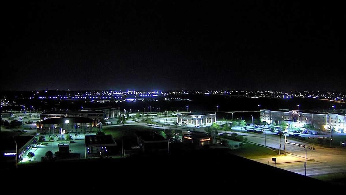 WATCH: Storms early Friday light up Omaha skyline