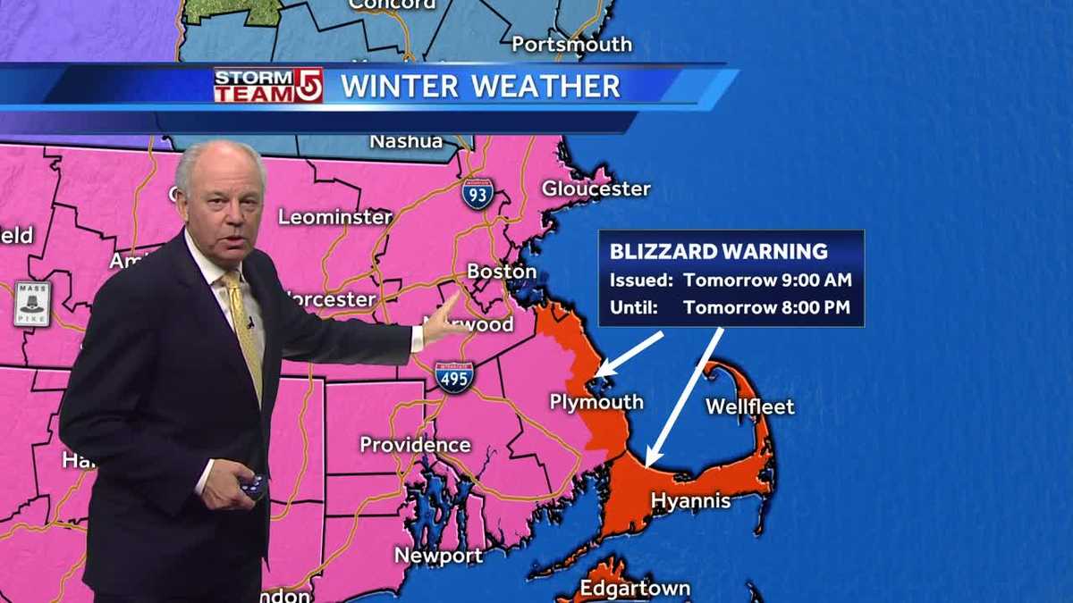 Video: Blizzard warnings with Thursday storm