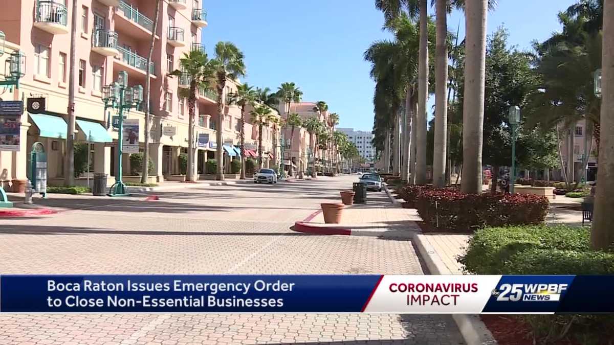 Boca Raton issues emergency order for non essential businesses