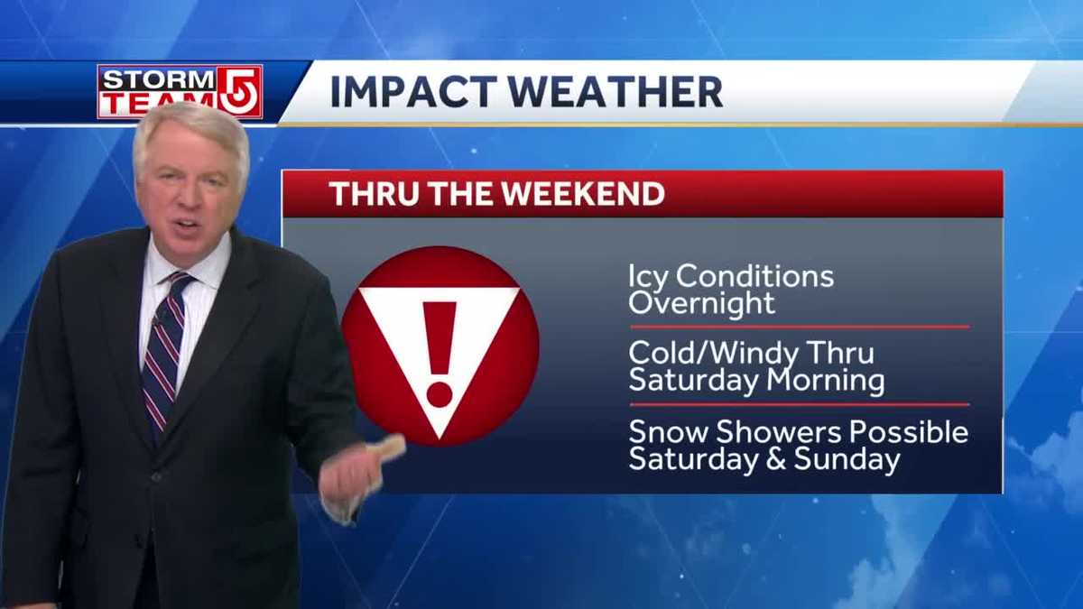 Video: Freezing rain, icy conditions into early Friday