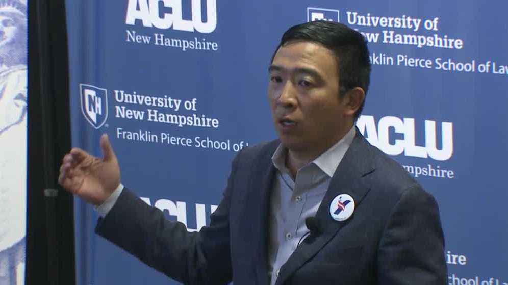 Democratic candidate Yang hopes his ideas take hold in NH