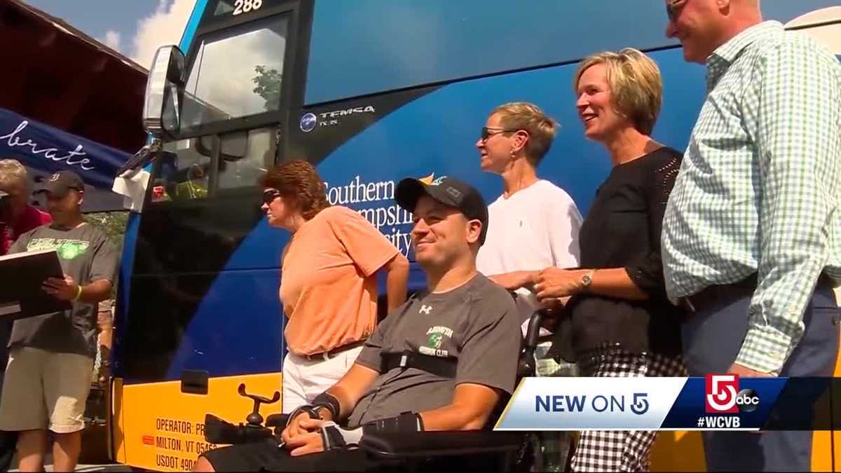 Lifeguard paralyzed at town pool years ago surprised by college, Celtics