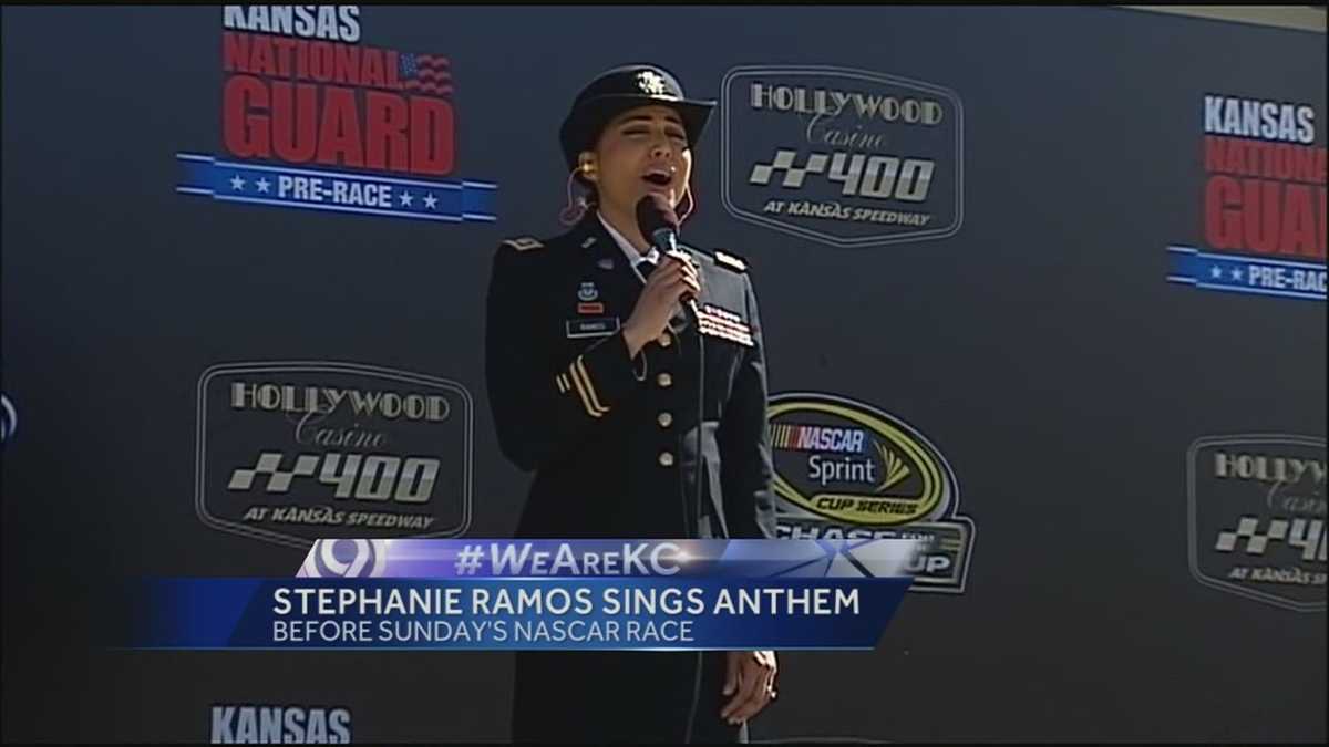 Stephanie Ramos sings national anthem at Kansas Speedway