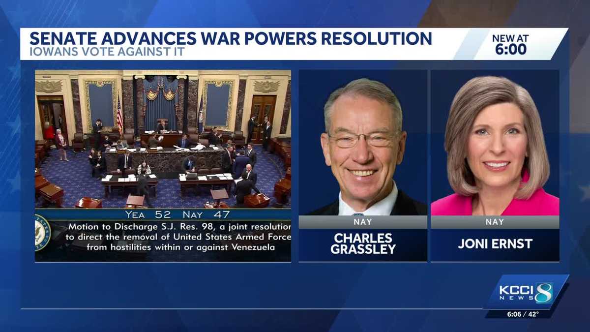 Grassley, Ernst say Venezuela action falls under law enforcement