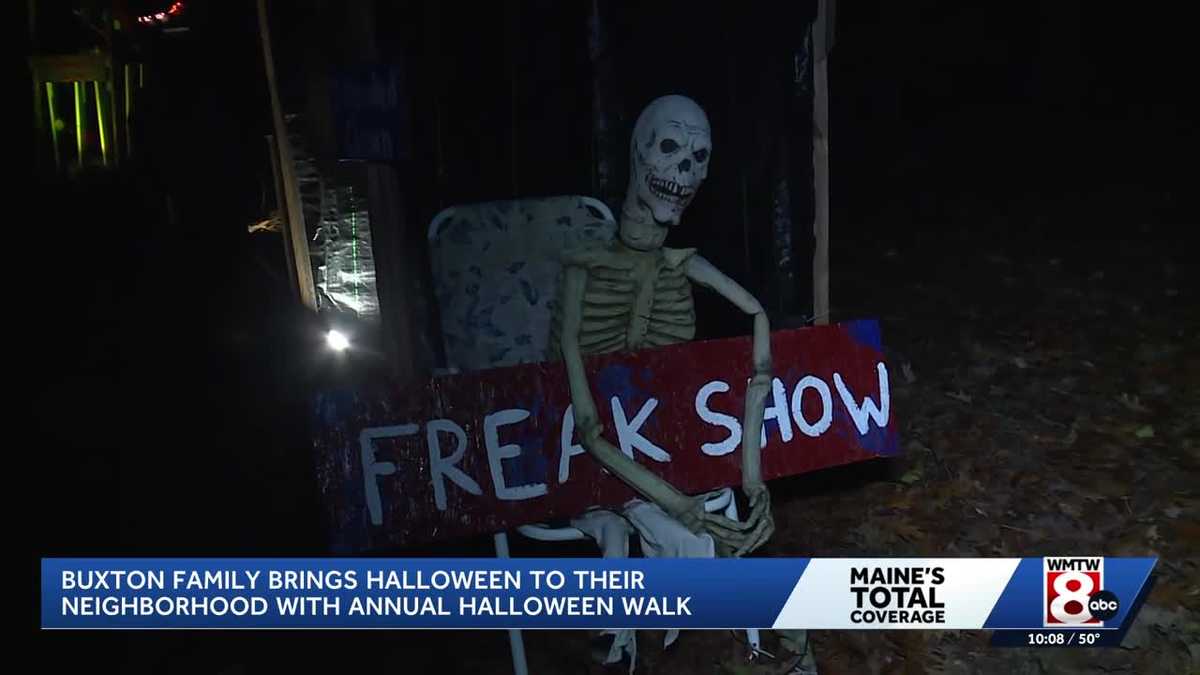 Buxton family turns their yard into a Halloween fright trail