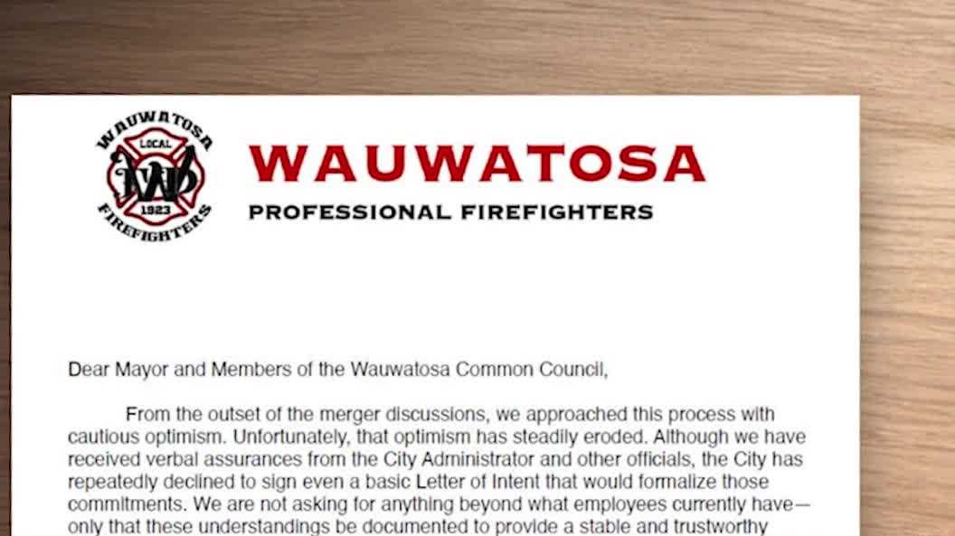 Wauwatosa firefighters secure letter of intent amid merger talks