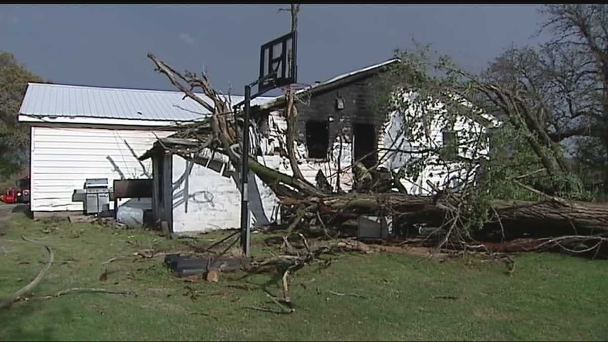 Wind causes a chain reaction leading to house fire