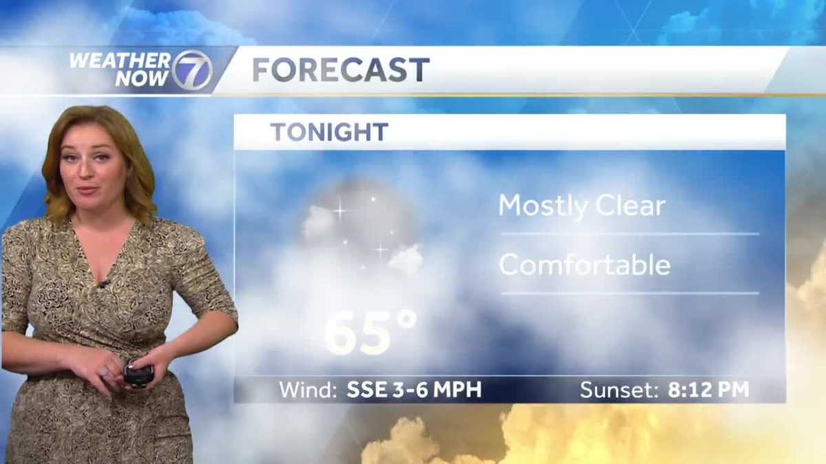 Monday, August 22 afternoon weather forecast