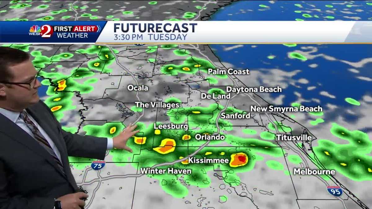 Tracking afternoon rain on Tuesday