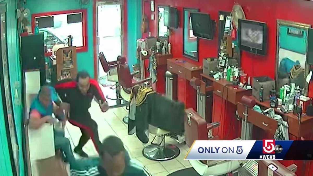 Surveillance video captures shooting at Lynn barbershop