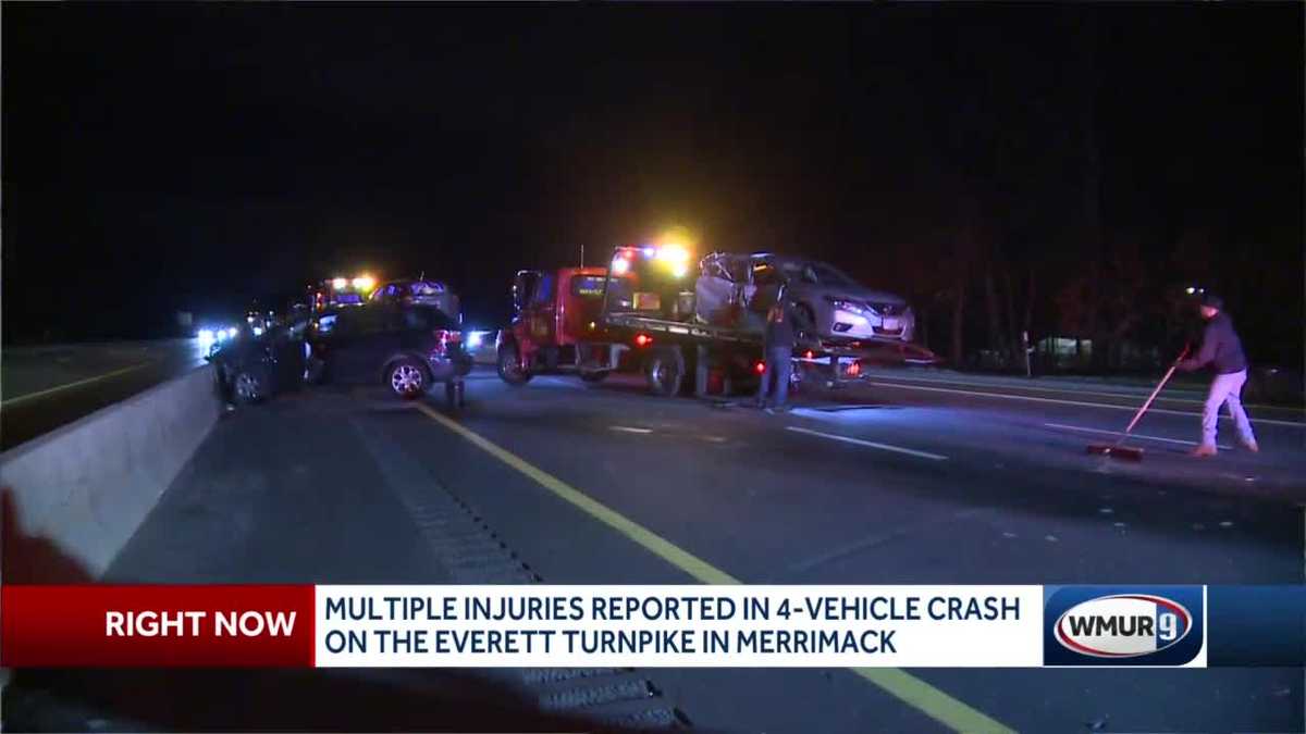 Serious crash leaves several hurt on Everett Turnpike in Merrimack