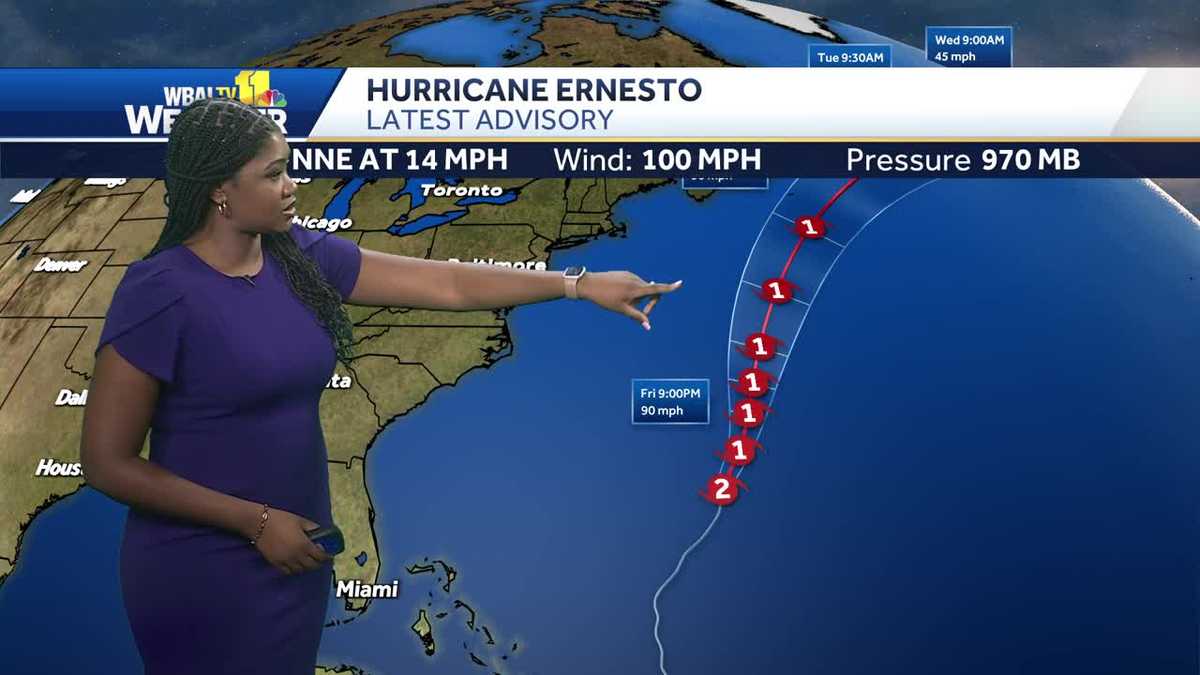 Tracking Ernesto and its impact on Maryland
