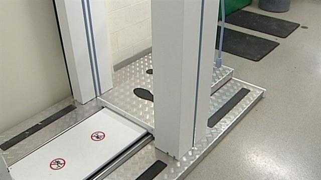 Body scanner set up at Metro Corrections