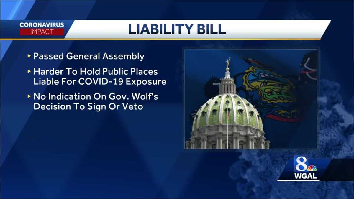 COVID-19 liability bill heads to Gov. Wolf's desk