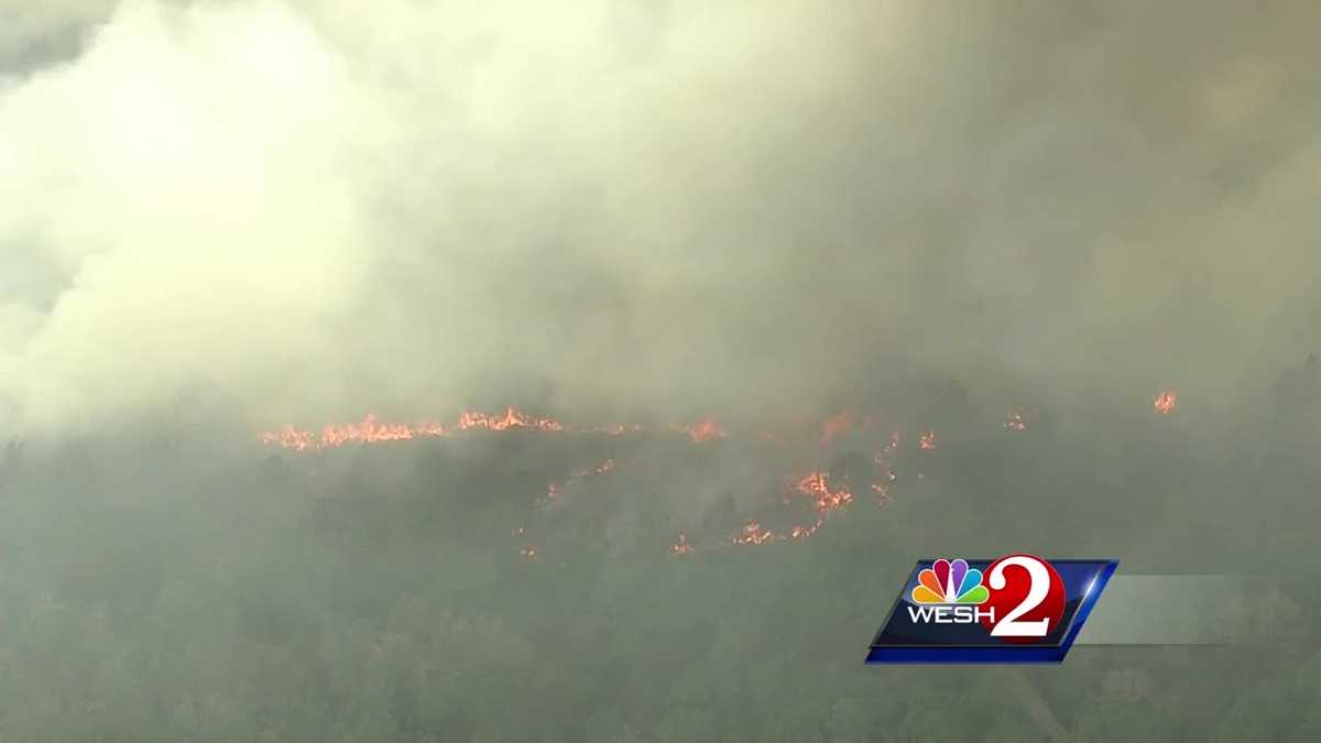 Brush fire causing visibility issues in east Orange County