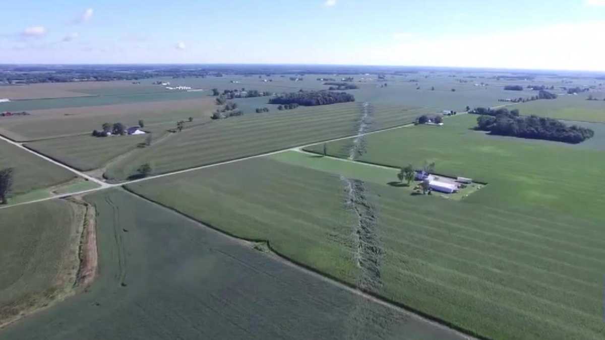 Ohio EF0 Tornado Leaves a Scar on the Earth Behind