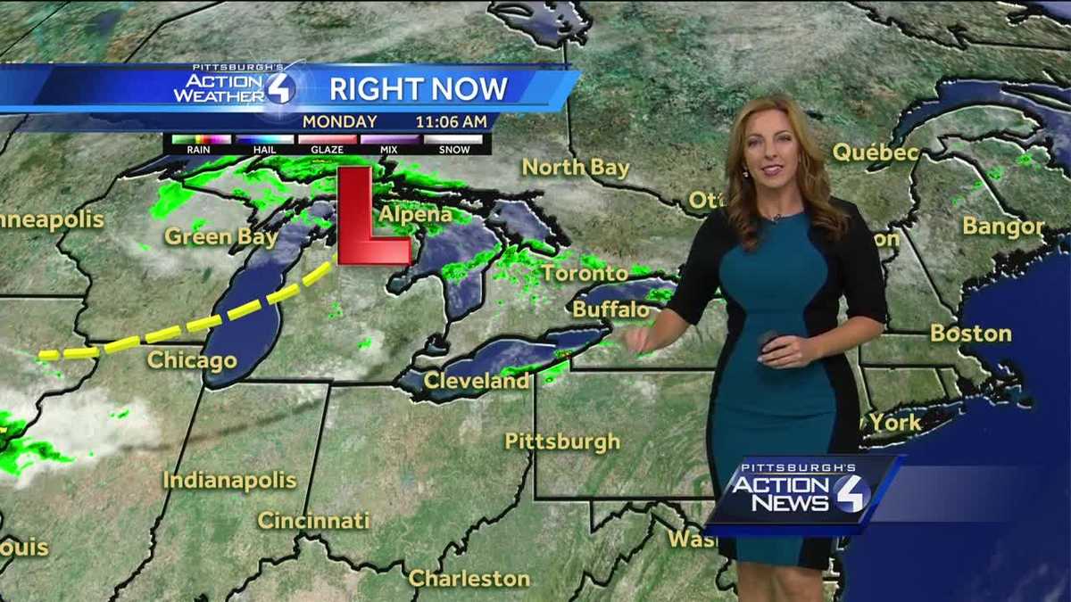 Action weather forecast at noon