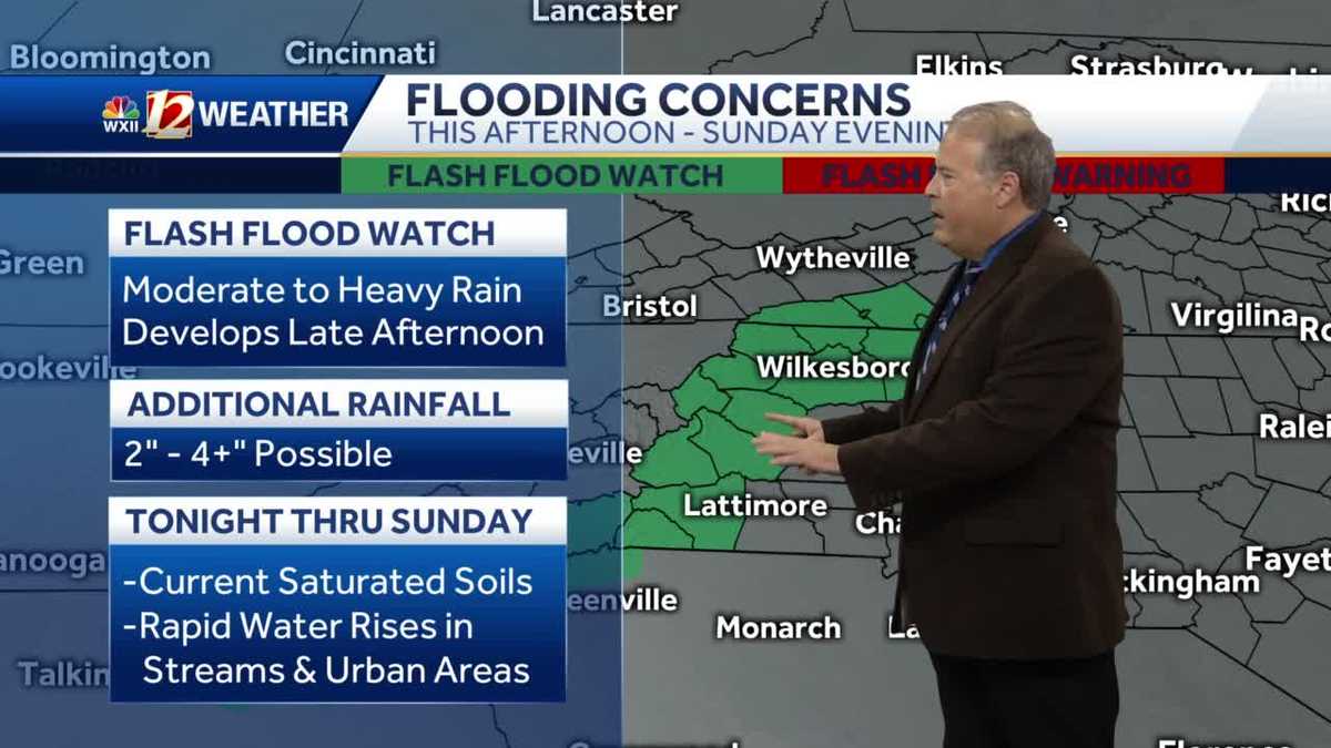 Wet Weekend. Storms Sunday Possible