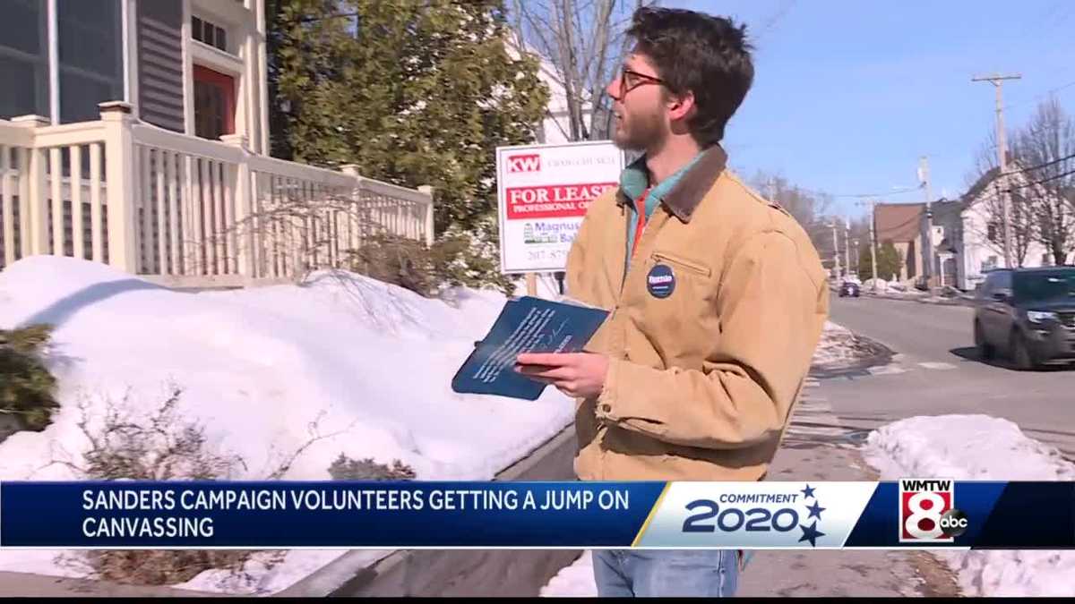 Maine volunteers for Bernie Sanders, Elizabeth Warren out canvassing ...
