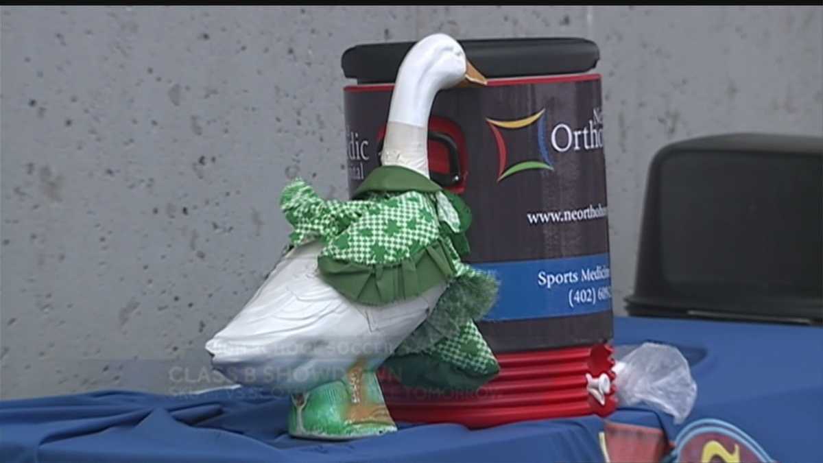 Skutt's good-luck goose a constant presence on the sideline