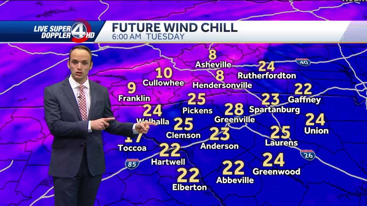 Windy, cold overnight into Tuesday
