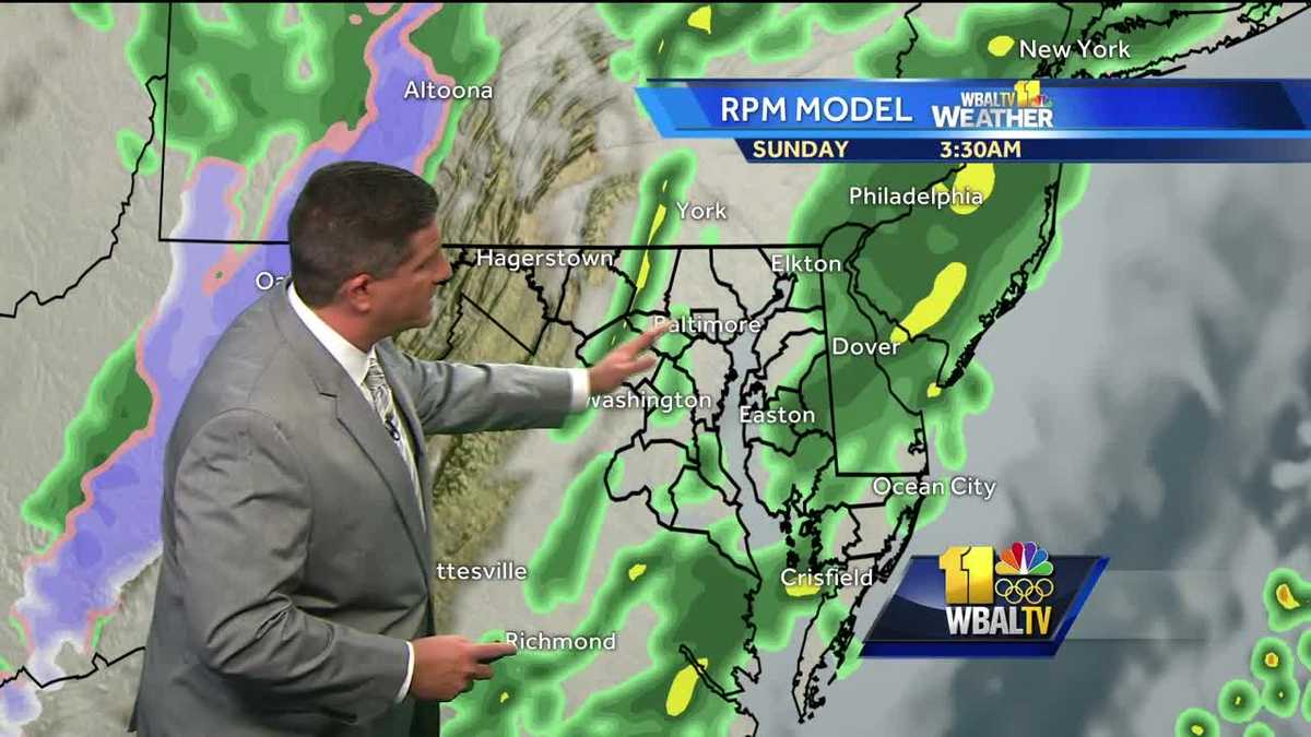 Cold front passes through Sunday