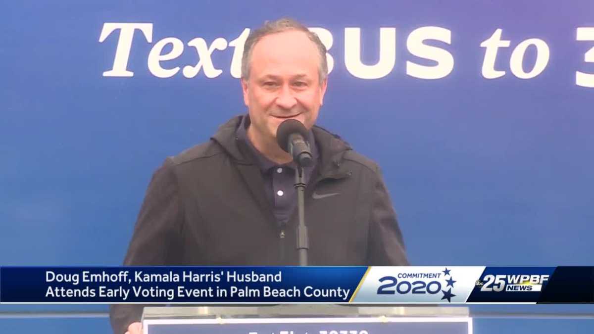 Doug Emhoff attends early voting event in Palm Beach County