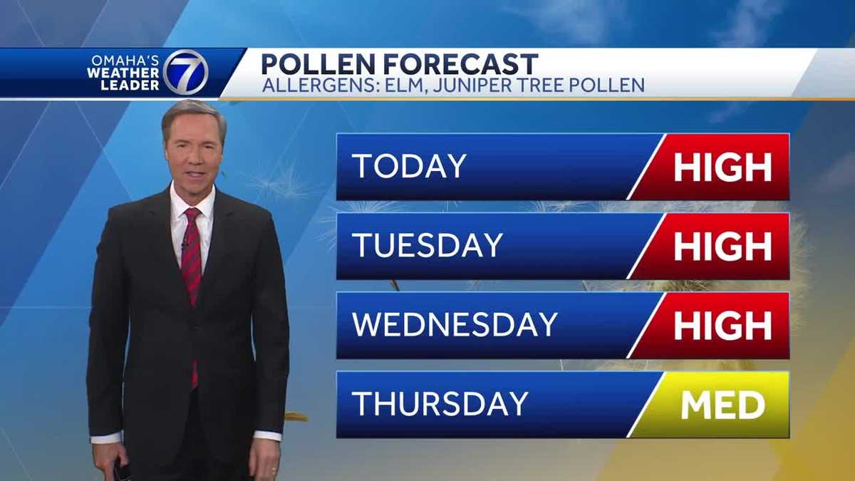 Very high pollen levels around Omaha right now
