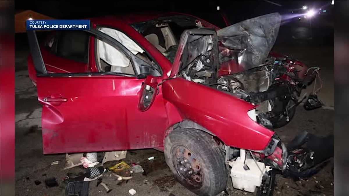 Tulsa police: 21-year-old passenger dies after fiery crash Friday